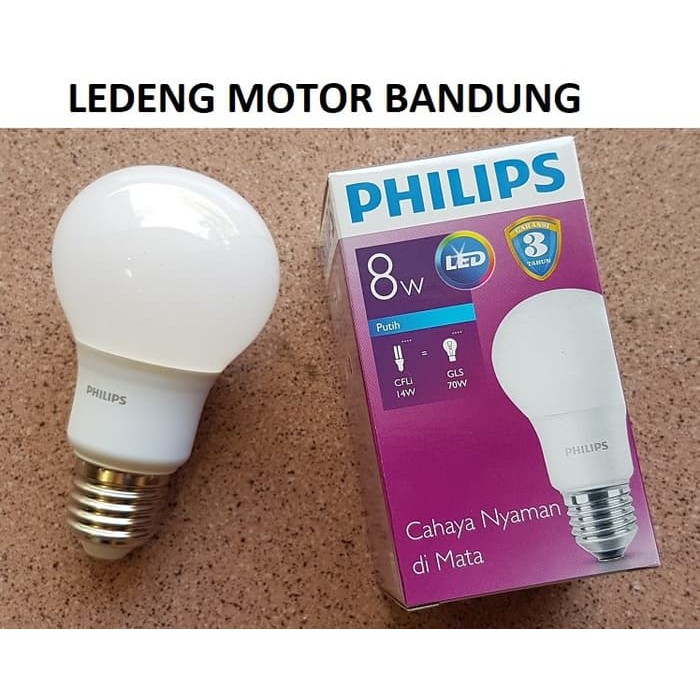 Jual PHILIPS LED 8w 806 lumen Bulb Philip Lampu Rumah E27 220v 8 watt ...