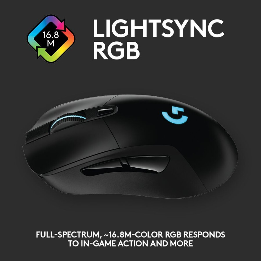 Jual Logitech Mouse Gaming G703 - HERO Lightspeed Mouse Gaming Wireless RGB HERO 25K DPI ...