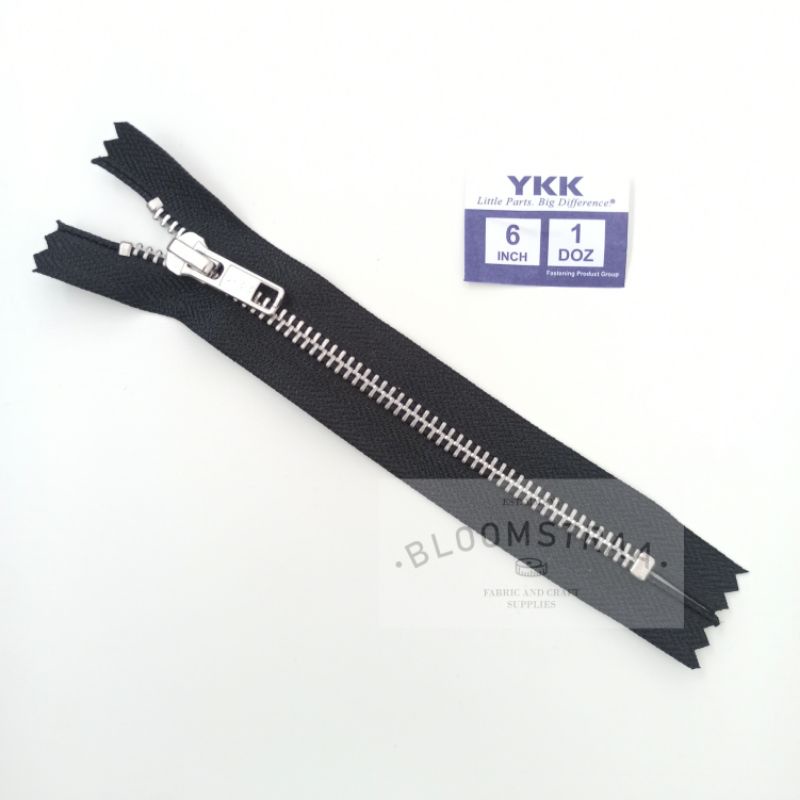 Jual Resleting YKK Gigi Besi Silver 15 cm Metal Zipper 6in Close-End RAC 56 seleting jeans ...