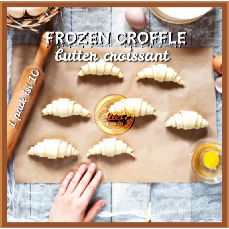 Jual croffle croissant butter frozen dough 30gr isi 10pcs | Shopee ...