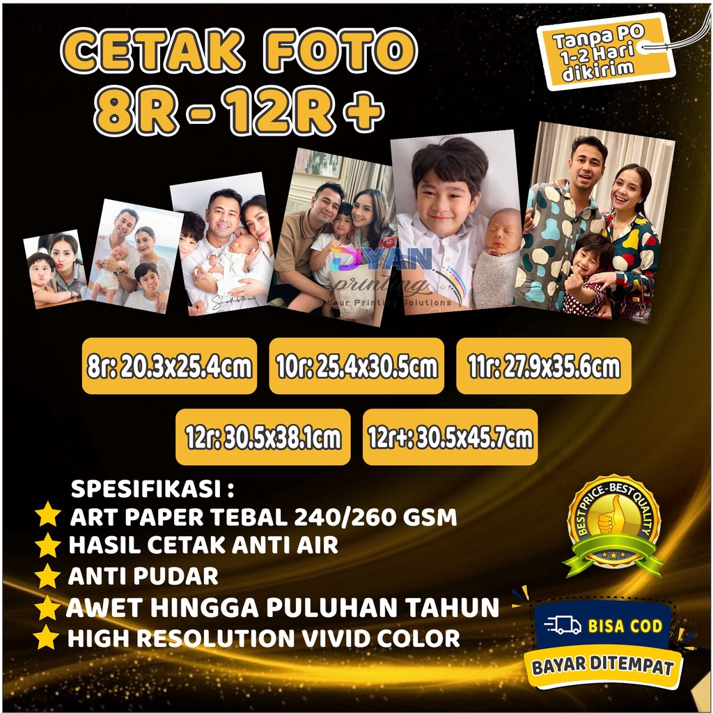 Jual CETAK FOTO UKURAN 8R SAMPAI 12R+ ANTI LUNTUR,AWET ,BISA COD/BAYAR DITEMPAT | Shopee Indonesia