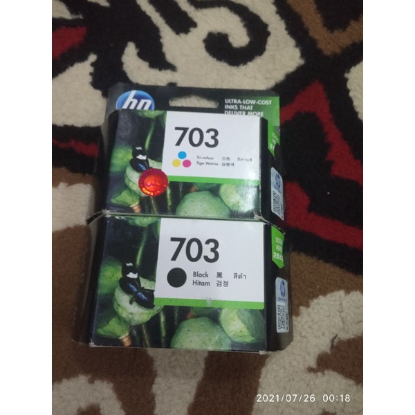 Jual tinta hp 703 black atau color original harga per pis | Shopee Indonesia