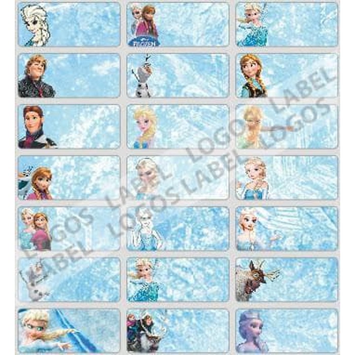 Jual HNVHH819 Frozen Sticker MEDIUM Name Label. Stiker karakter Elsa ...