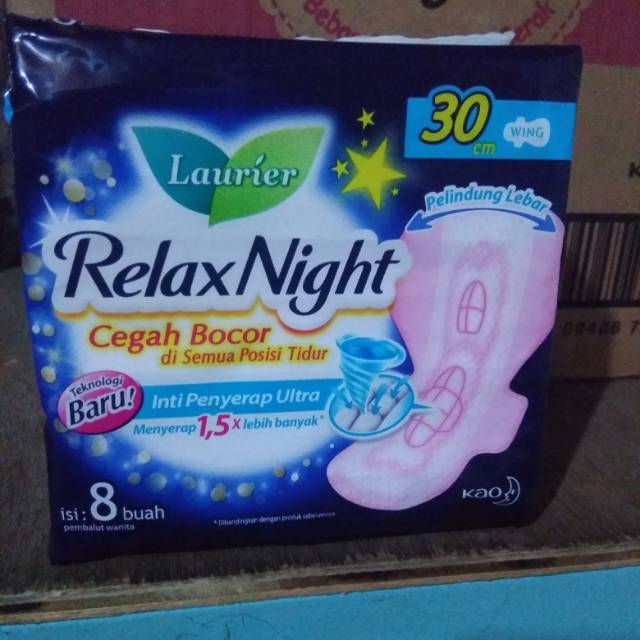 Jual Pembalut Laurier relax night 30cm | Shopee Indonesia