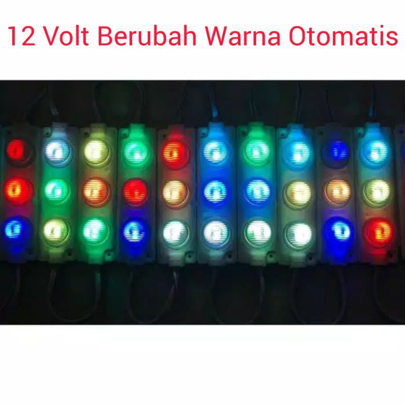 Jual LED MODUL 3 MATA BESAR 12V RGB MOBIL/MOTOR | Shopee Indonesia