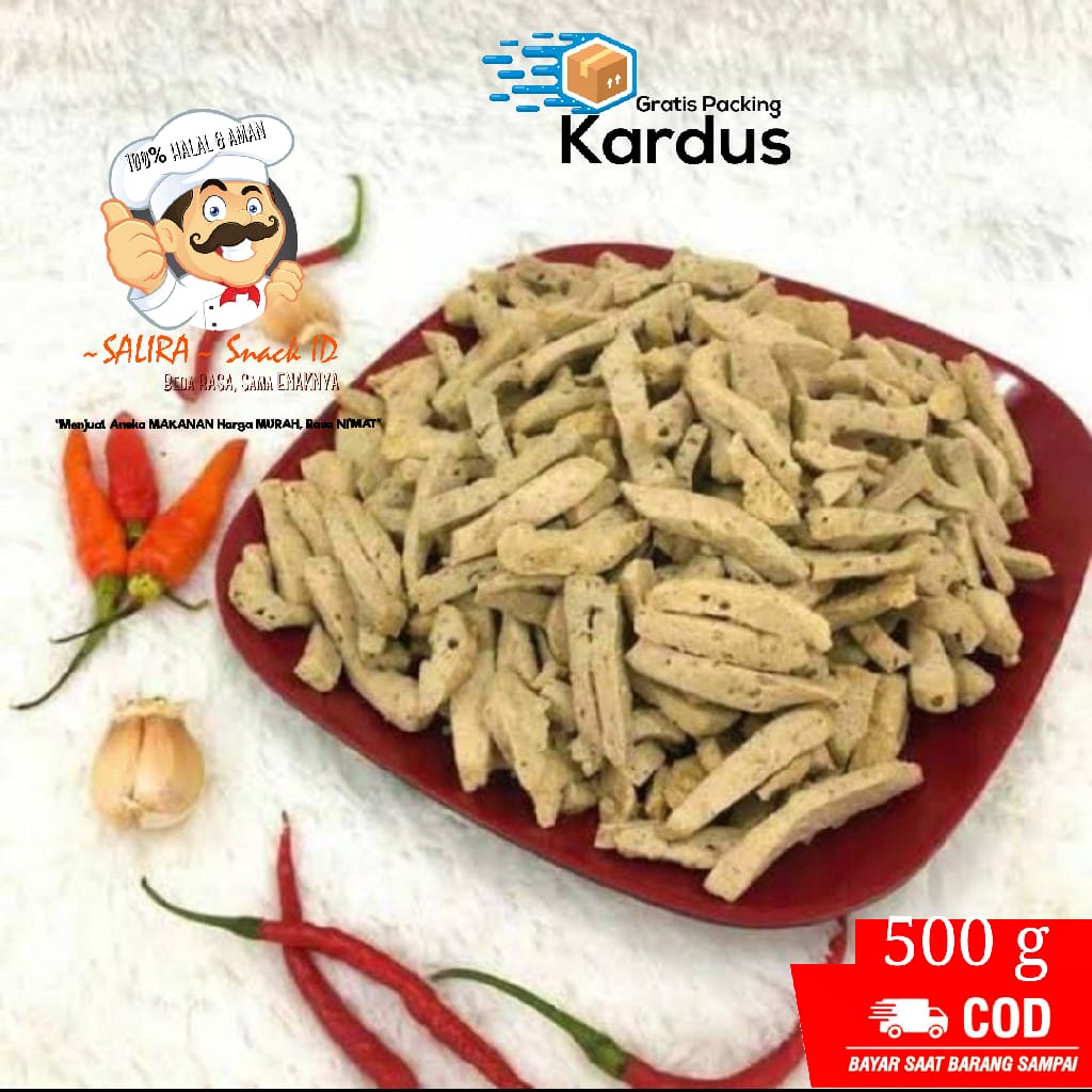 Jual BASRENG Stik Gurih 500g jajanan jadul COD | basreng - makanan ...
