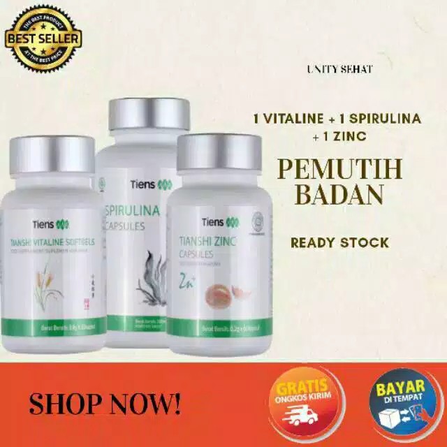 Jual [COD] pemutih seluruh tubuh VITALINE SOFTGELS, pemutih seluruh ...