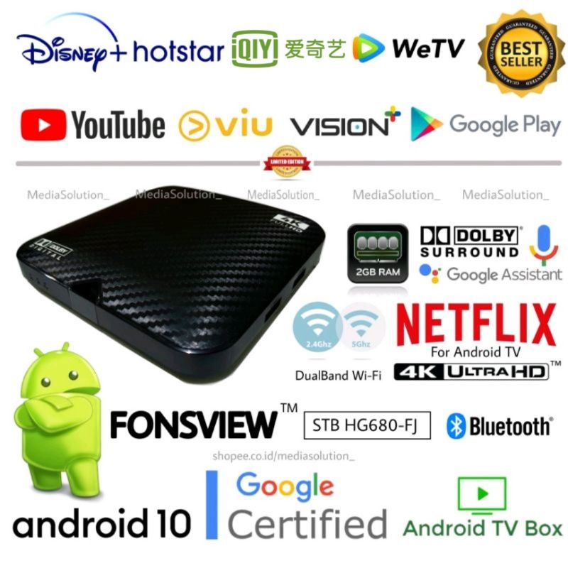 Jual ANDROID TV BOX HG680-FJ SIAP PAKAI ( OPEN ALL CHANNEL TV ...