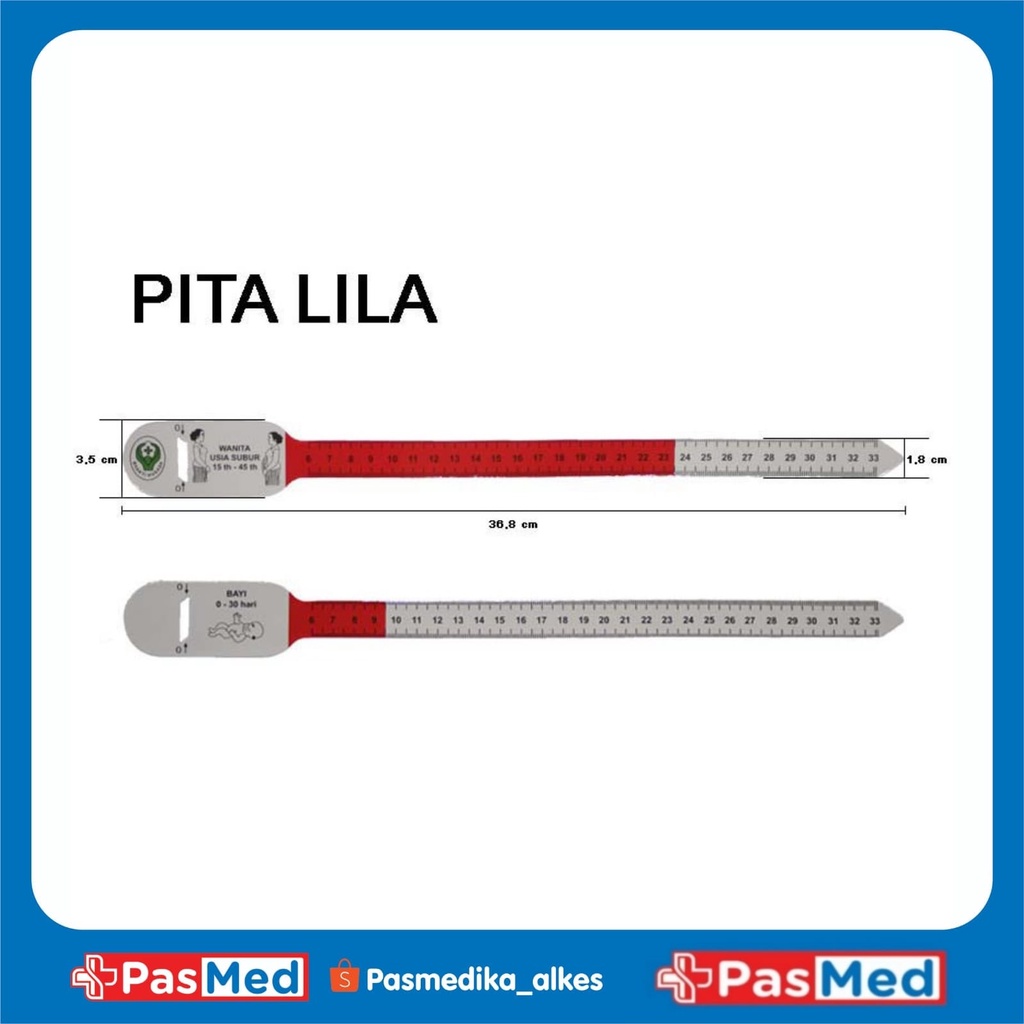 Jual Pita LILA Alat Ukur Lingkar Kepala bayi / Alat Ukur lingkar Lengan | Shopee Indonesia