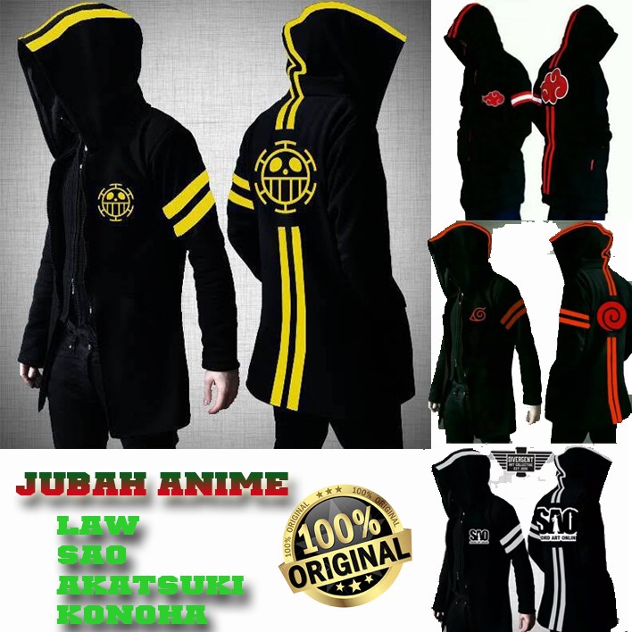 Jual Jubah naruto JUBAH ANIME TRAFALGAR LAW JAKET LAO JAKET AKATSUKI ...