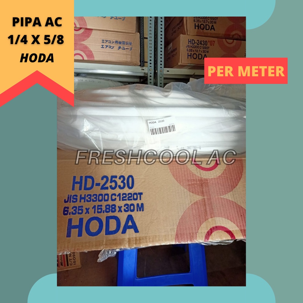 Jual PIPA AC HODA 1/4 X 5/8 UTK AC 2 PK - 3 PK (PER METER) | Shopee Indonesia