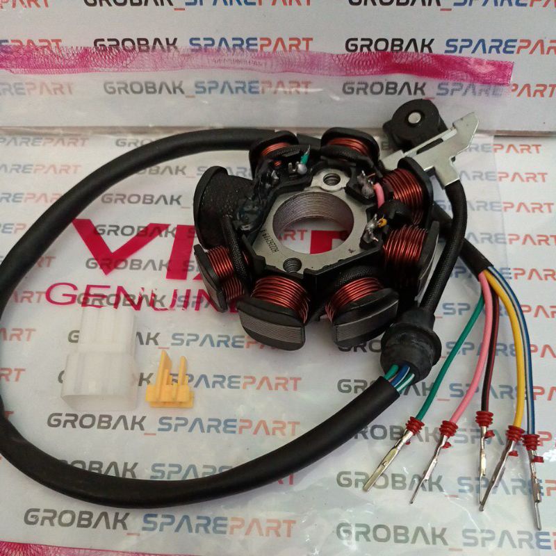 Jual Spul (AC) Stator Assy (Socket Anti Air) Viar Cross X 150, Original ...