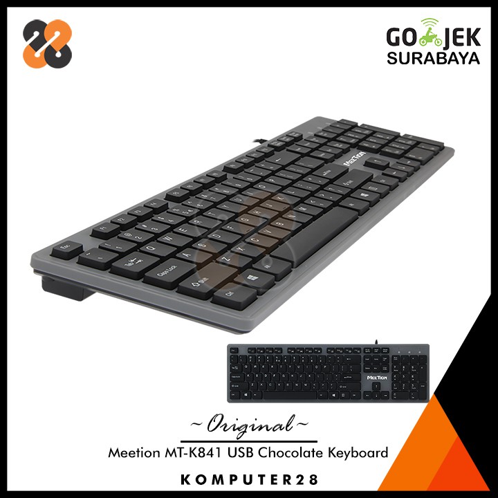 Jual Meetion MT-K841 USB Thin Keycaps Chocolate Keyboard | Shopee Indonesia
