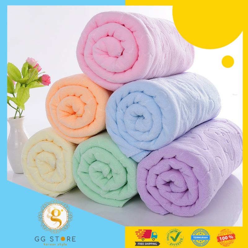 Jual D191 HANDUK BESAR UKURAN 140X70CM 210GR LITTLE BEAR TIMBUL HANDUK ...