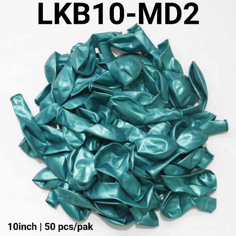 Jual LKB10-MD2 Balon latex 10 inch 1 pak isi 50 metalik green hijau ijo ...
