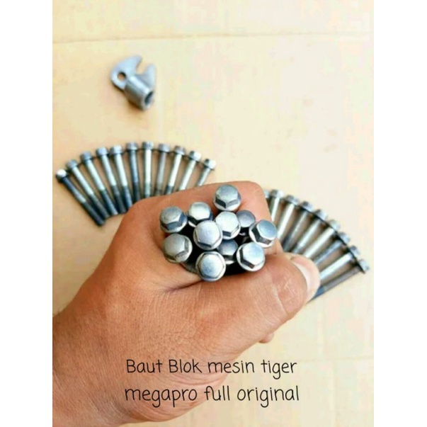 Jual Baut mesin cb gl megapro tiger original copotan motor | Shopee Indonesia
