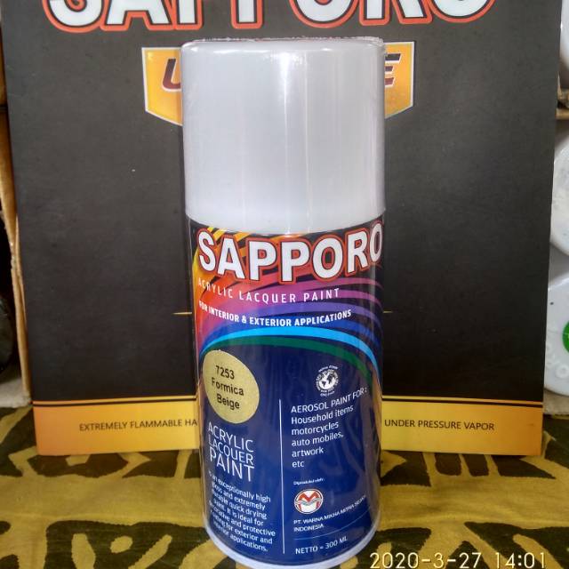 Jual Sapporo spray 7253 Formica Beige / Sapporo 300 ml | Shopee Indonesia