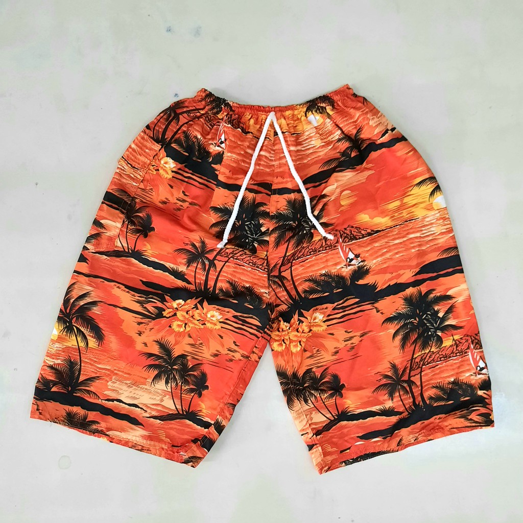 Jual CELANA PANTAI PRIA Motif Hawaii / BALI | Shopee Indonesia