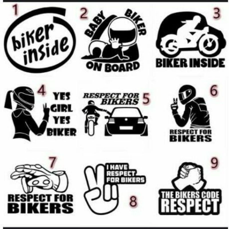 Jual Stiker Sticker Mobil Biker Inside | Shopee Indonesia