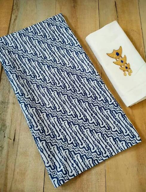 Jual Kain batik motif indigo motif garutan seragam bridesmaid pabrik ...