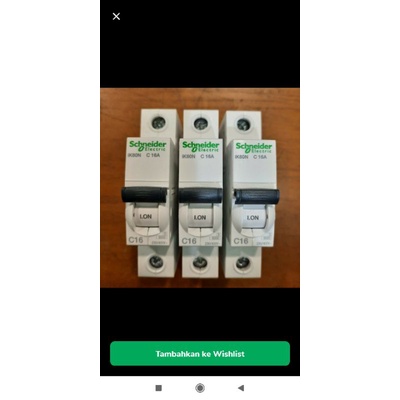 Jual MCB SCHNEIDER IK60N 1 PHASE 6A 6 AMPERE 1P6A | Shopee Indonesia
