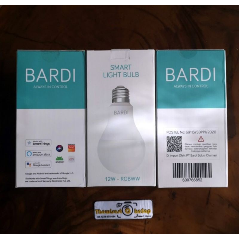 Jual BARDI Smart LIGHT BULB RGBWW 12W Wifi Wireless IoT Smart Home ...