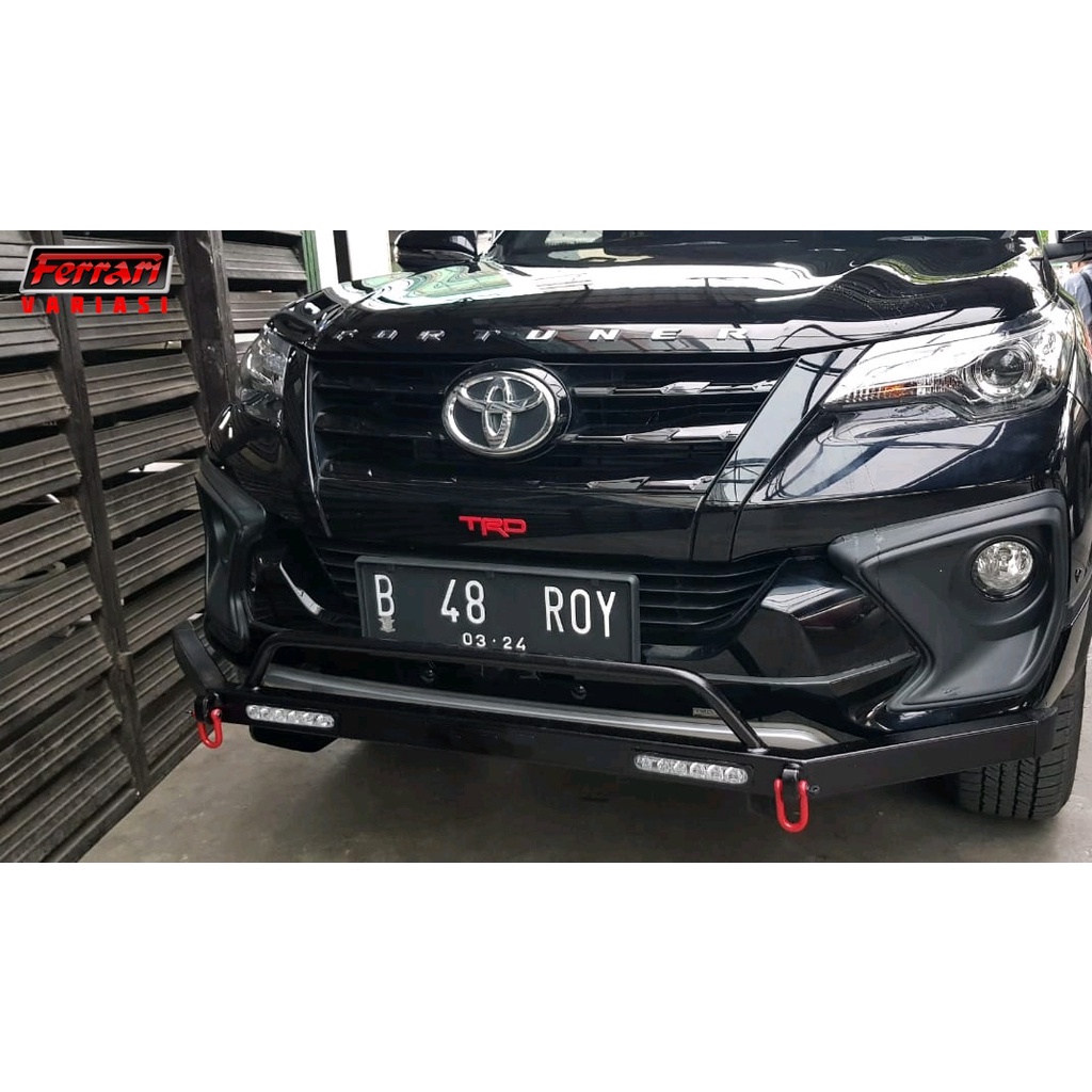Jual Bumper depan besi Cobra style mobil Fortuner TRD LED FERRARI ...