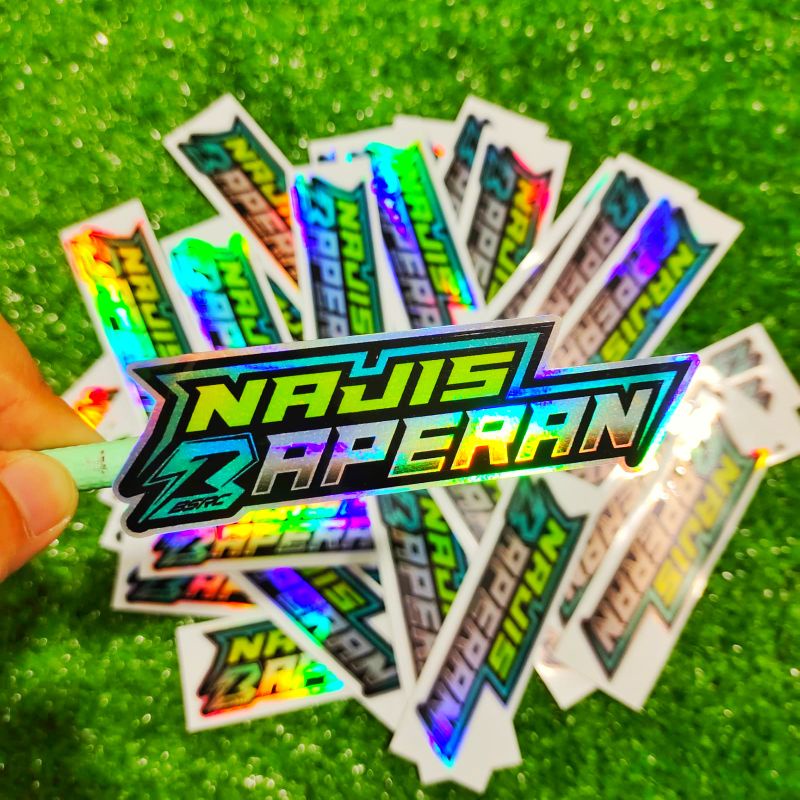 Jual stiker kata2 sticker hologram Najis Baperan | Shopee Indonesia