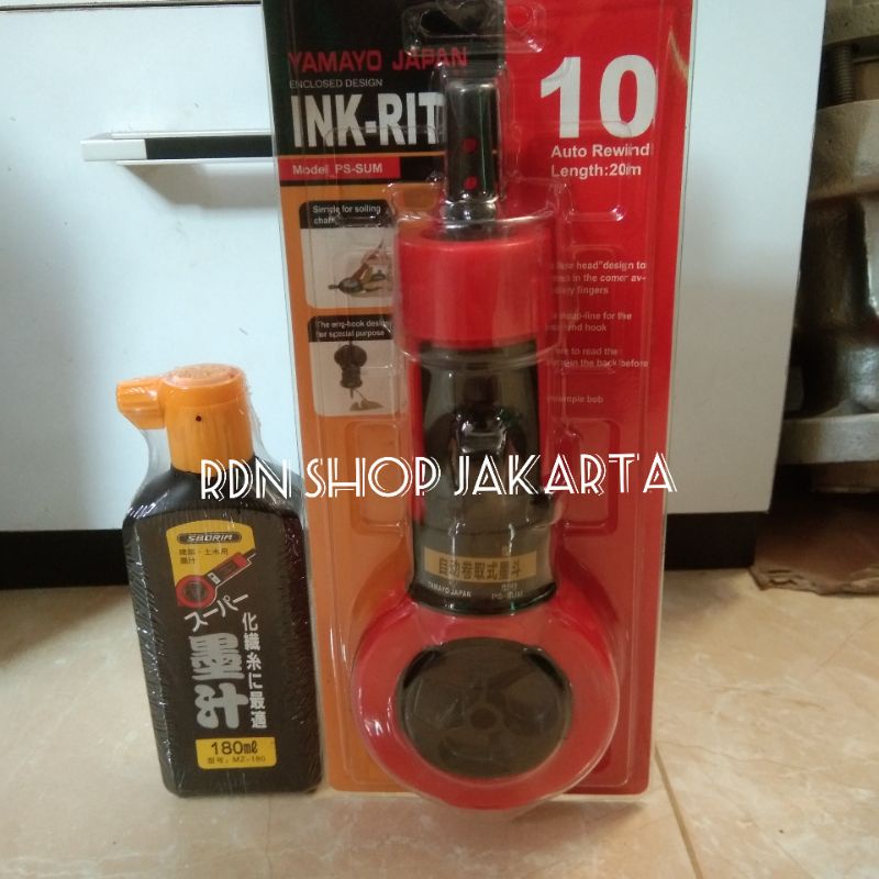 Jual alat ukur sipatan lot benang 20 meter plus tinta YAMAYO JAPAN ll ...