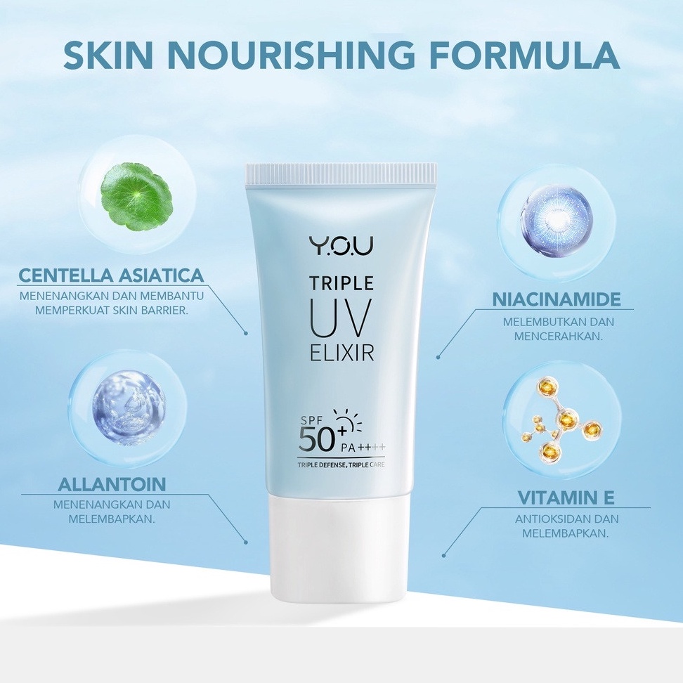 Jual YOU Tone Up Triple UV Elixir Hyaluronic Acid SPF 50+ PA ...