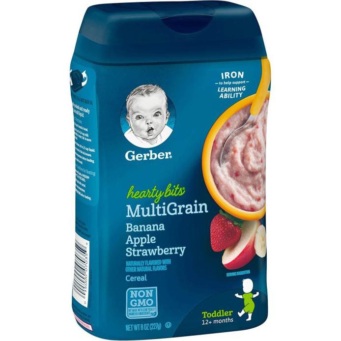 Jual GERBER HEARTY BITS CEREAL PISANG APEL STROBERI TODDLER 12+MO 227G ...