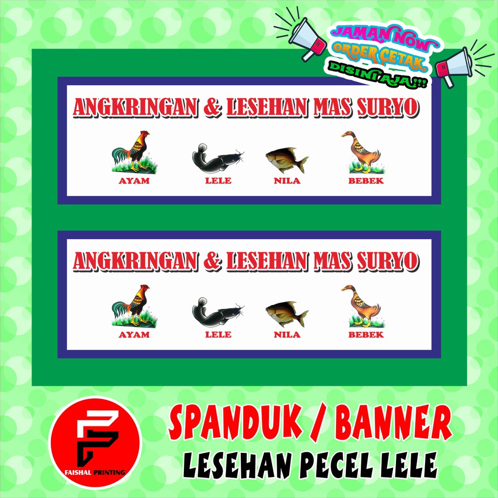 Jual Spanduk / Banner / Backdrop Angkringan Warung Pecel lele Ukuran 3 ...