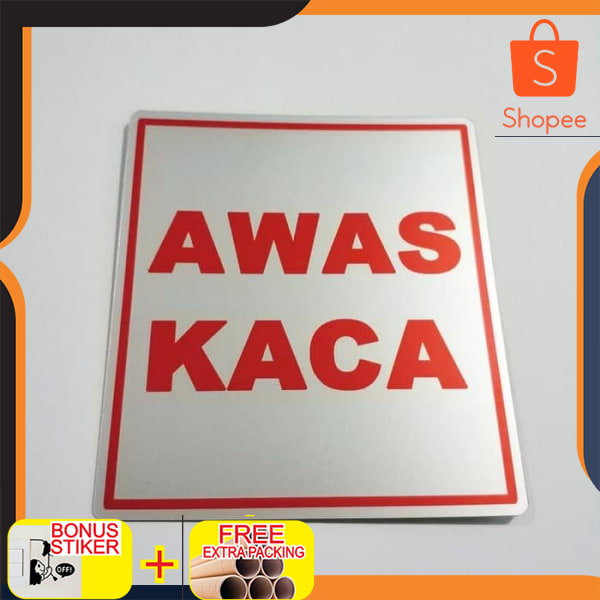 Jual Sign label AWAS KACA Keren | Shopee Indonesia