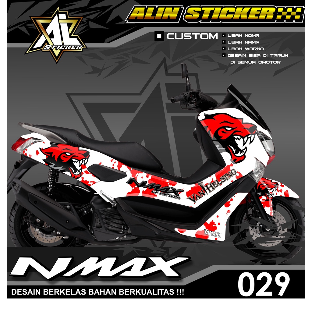 Jual Decal Nmax 2019 Full Body / Decal Custom NMAX Desain SERIGALA ...