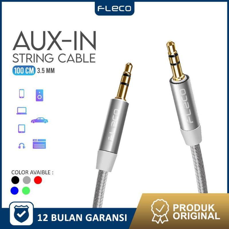 Jual KABEL AUX STRING F-440 Kabel Salon Speaker 3.5 Spring Male To Male ...