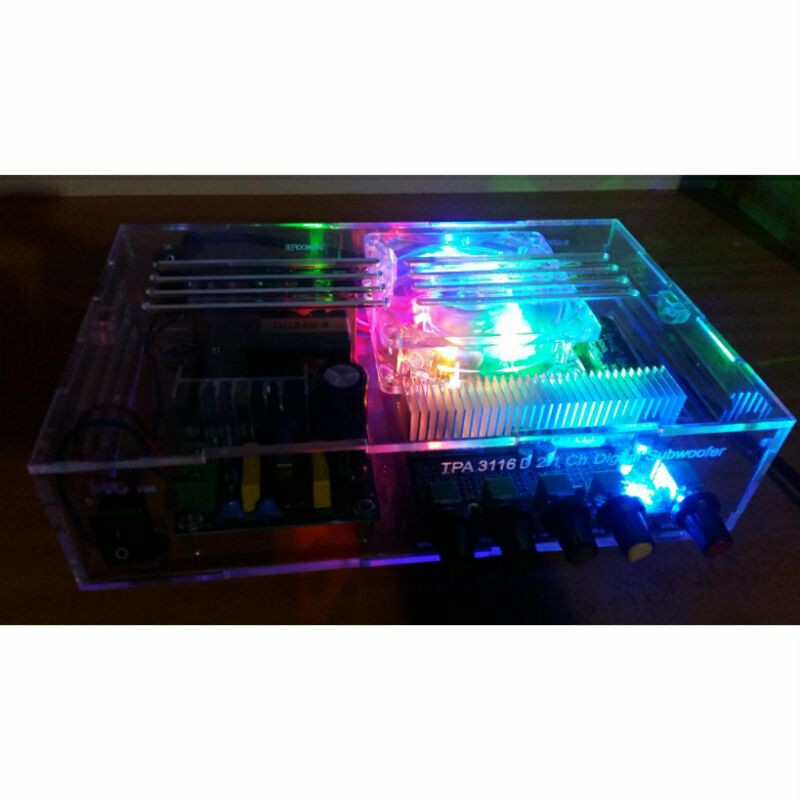 Jual Power Amplifier Hifi TPA3116D2 2.1 Box Acrylic Bok Akrilik Power ...