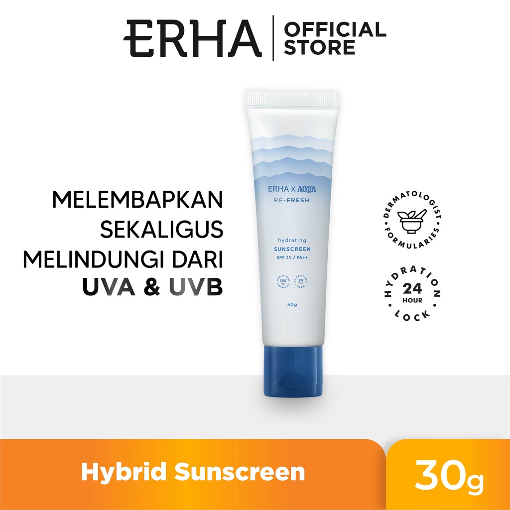 Jual ERHA X AQUA Re-Fresh Hydrating Sunscreen SPF 30/PA++ 30gr ...