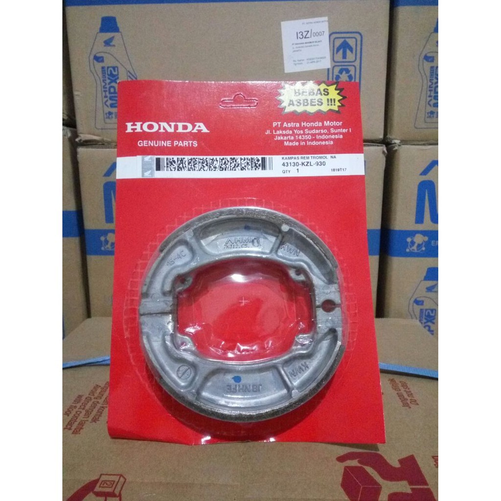 Jual Kampas Rem Tromol / Pirodo– Brake Shoe KZL – BeAT, Scoopy, Spacy ...