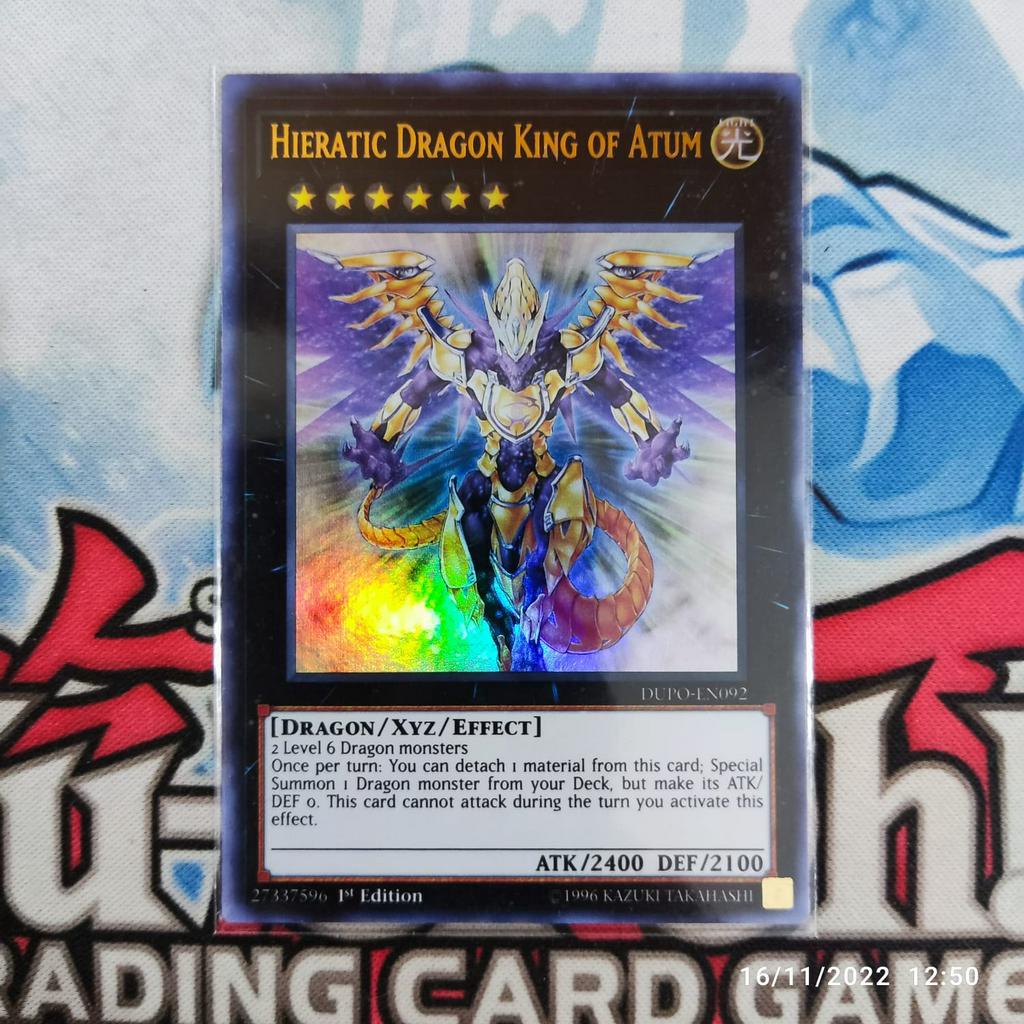 Jual yugioh hieratic dragon king of atum DUPO ultra rare 1st original | Shopee Indonesia