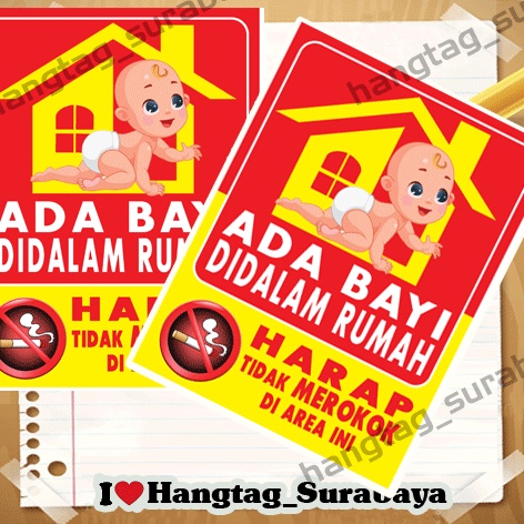 Jual STIKER ADA BAYI - DILARANG MEROKOK - NO SMOKING AT HOME | Shopee ...