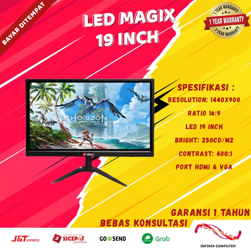 Jual Monitor LED 34 Inch XIAOMI Gaming Dekstop 24 Inch Curveed & LG 19 ...