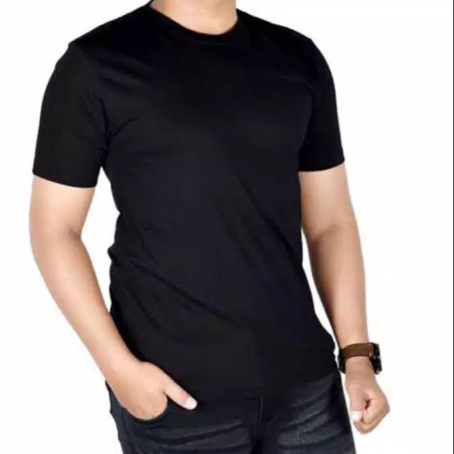 Jual Kaos Polos hitam combed 30s (S,M,L,XL,XXL) | Shopee Indonesia