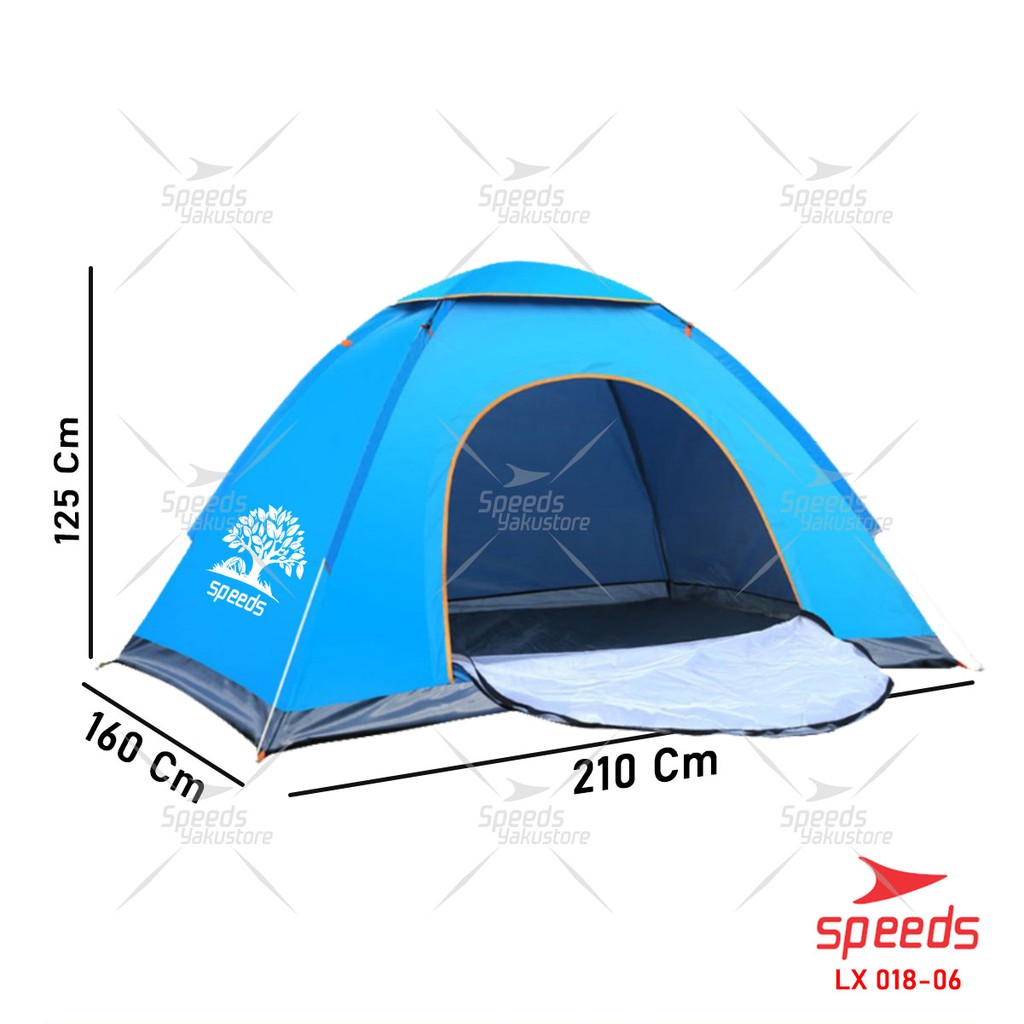 Jual SPEEDS Tenda Camping Biru Kapasitas 1-3 Orang Tenda Otomatis ...