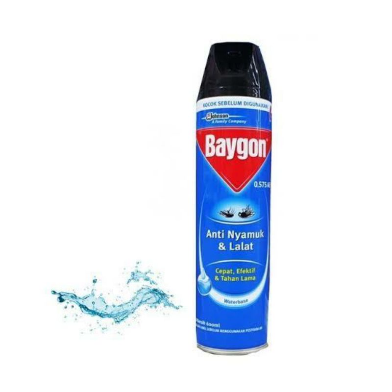 Jual Baygon obat nyamuk aerosol spray double nozzle 750ml Waterbased ...
