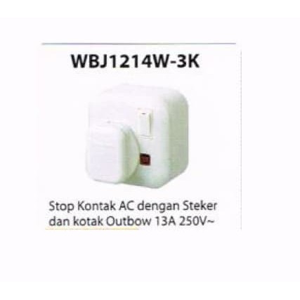 Jual Stop Kontak AC Panasonic dengan Steker dan Kotak Outbow 13A ...