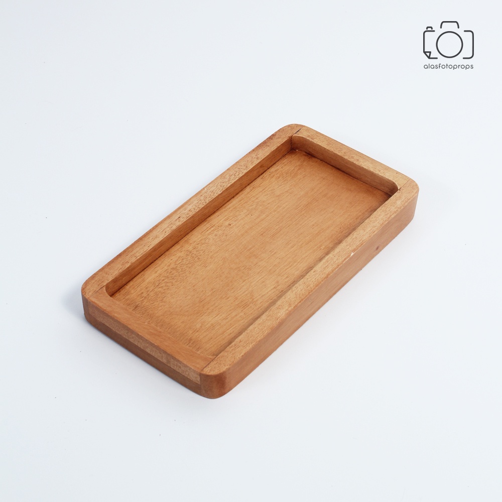Jual Nampan Kayu Mahoni / Wooden Tray Mahogany / Properti Foto Makanan ...