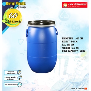 Jual Drum Tong 60 & 80 Liter Plastik Biru Grade ORI Industrial ...