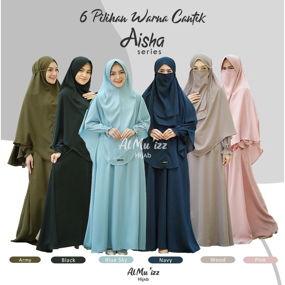 Jual Aisha dress syari by Al muiz (shalihah look) dress syari/ free ...
