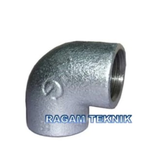 Jual Elbow L 1/2" 0,5 inch Keni Knee Knie Belokan 90 Besi Pipa Galvanis Drat Dalam Sambungan ...