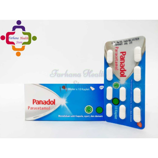 Jual Original Panadol Biru / Paracetamol 500 mg / Untuk Demam & Nyeri ...